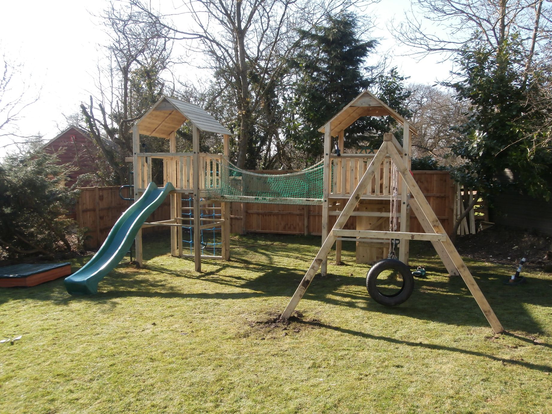 NI Climbing Frames Double Tower Review - Climbing Frame Installer